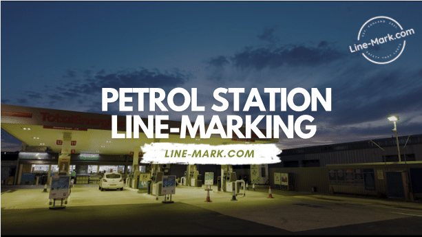 Line Marking a Petrol Station