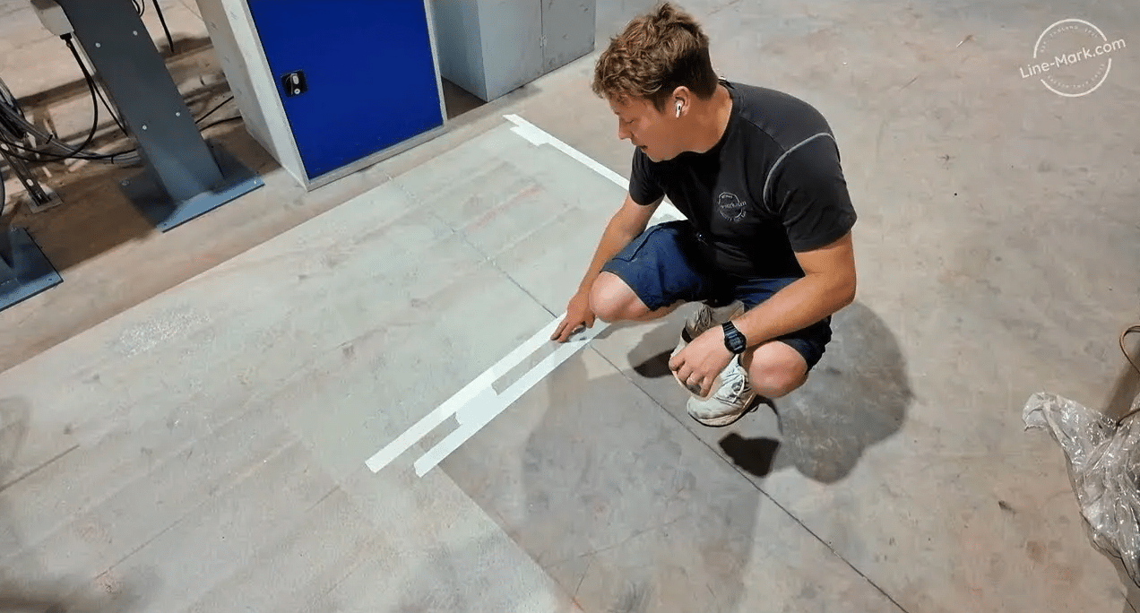 How to tape out lines in a warehouse | Line Mark | Nationwide Line ...